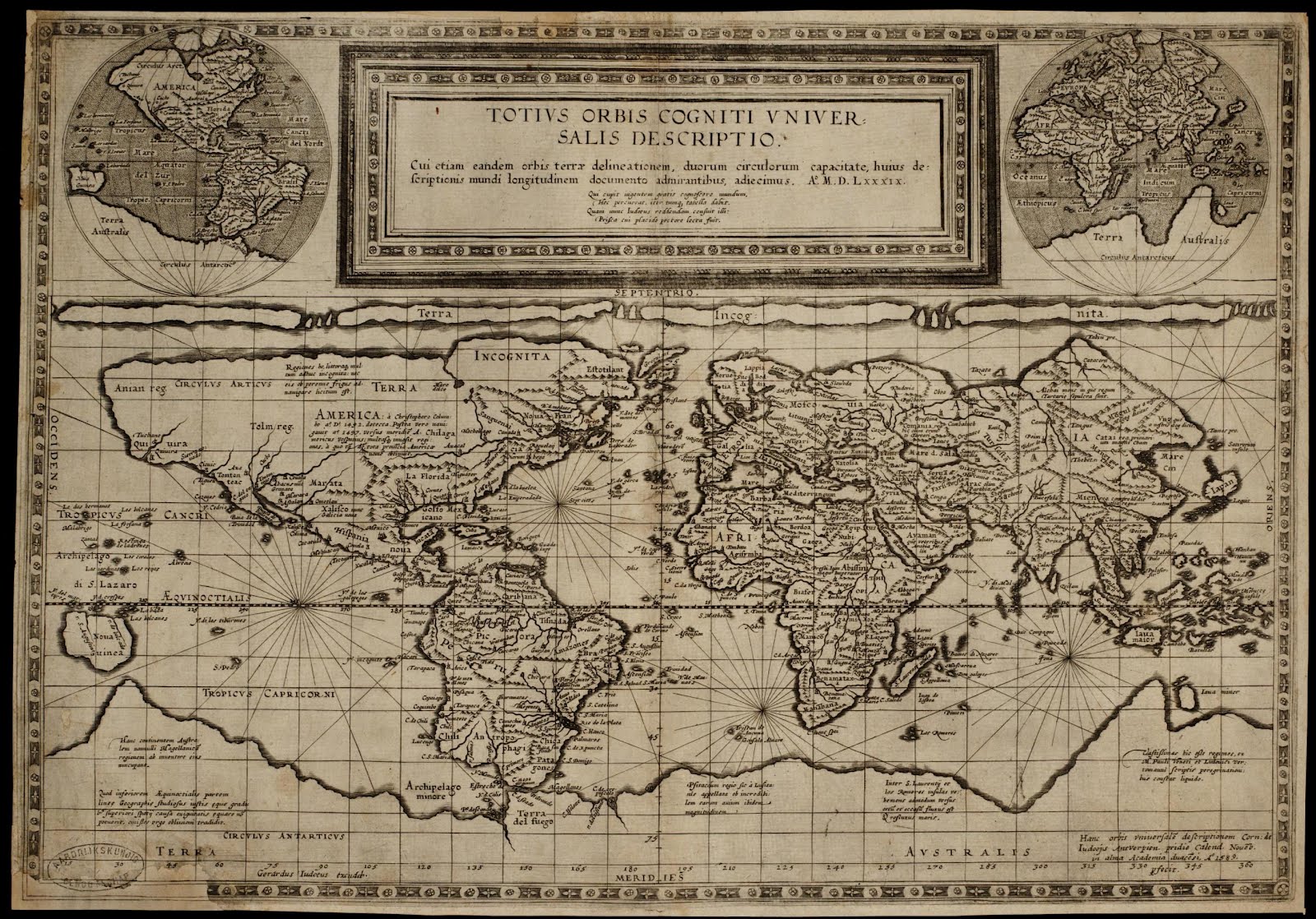 Mapas históricos del mundo: Mapamundi - Siglo XVI