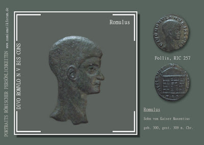 römische Kaiserportraits auf Münzen: Romulus