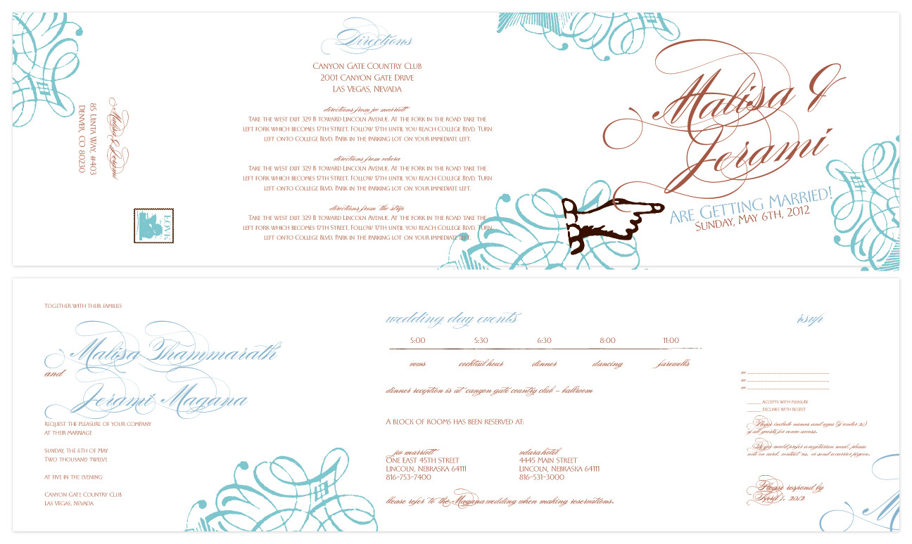 Malisa & Jerami's Wedding Blog: invitation samples