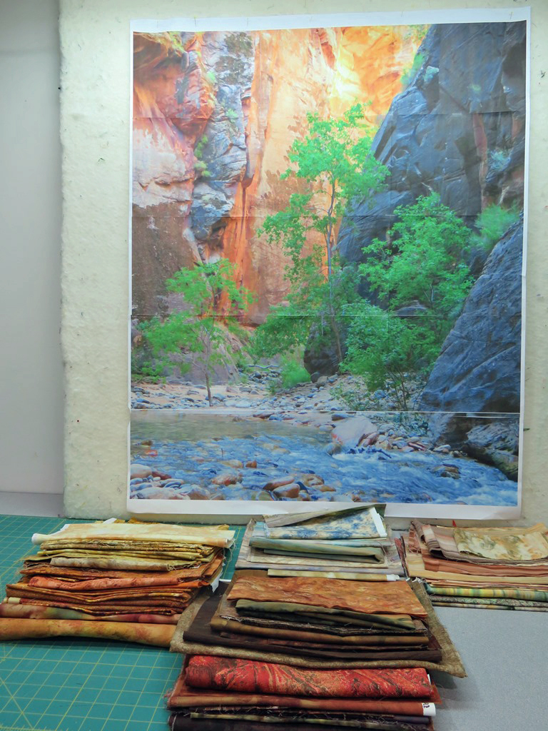 Cathy Geier's Quilty Art Blog: Zion Narrows Landscape