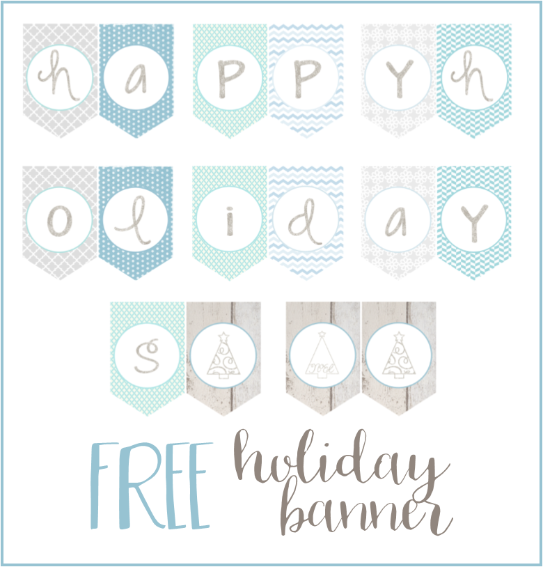 FREE Happy Holidays Banner Download - Naturally Creative Mama