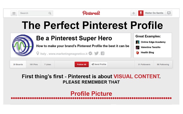 The Perfect Pinterest Profile #infographic - Visualistan