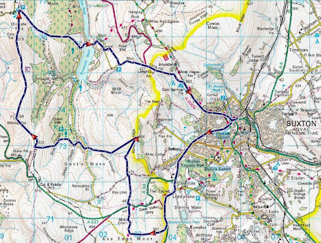 Fell Finder: Axe Edge Moor, Burbage Edge, Shining Tor and Cats Tor from ...