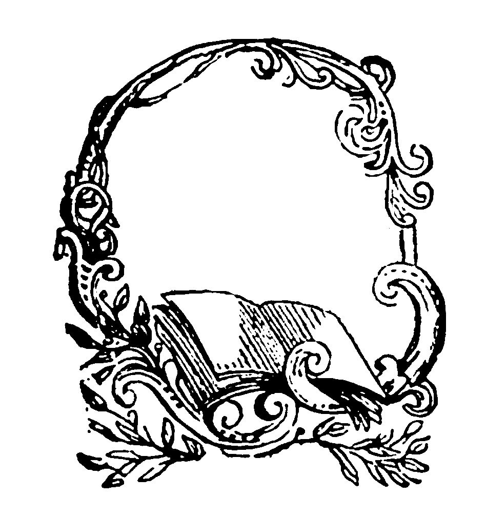 Digital Stamp Design: Decorative Circle Frame Designs Flourish Border ...