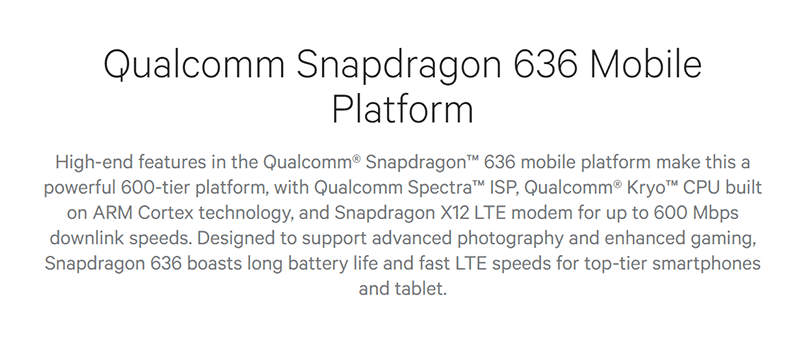Qualcomm Announces Snapdragon 636, A Midrange Chip With Kryo CPU