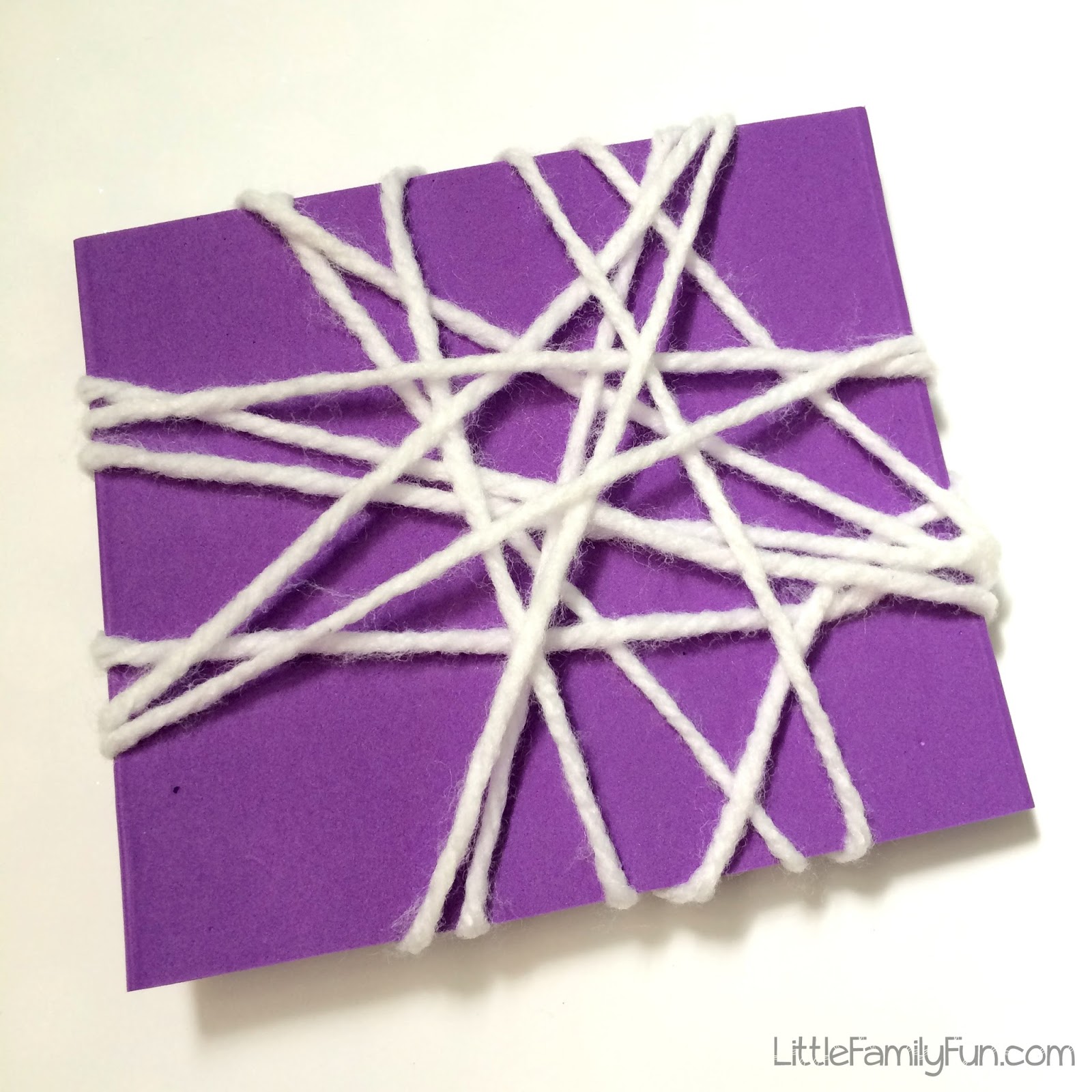 Little Family Fun: Yarn Spiderweb - Halloween Craft for Kids