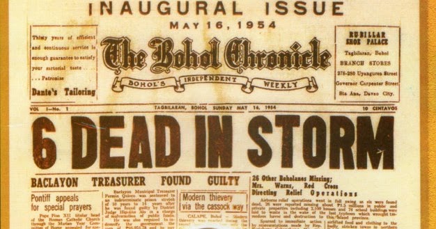 Bohol's Roving Eye: Bohol Chronicle: The First Fifty Years for Bohol's ...