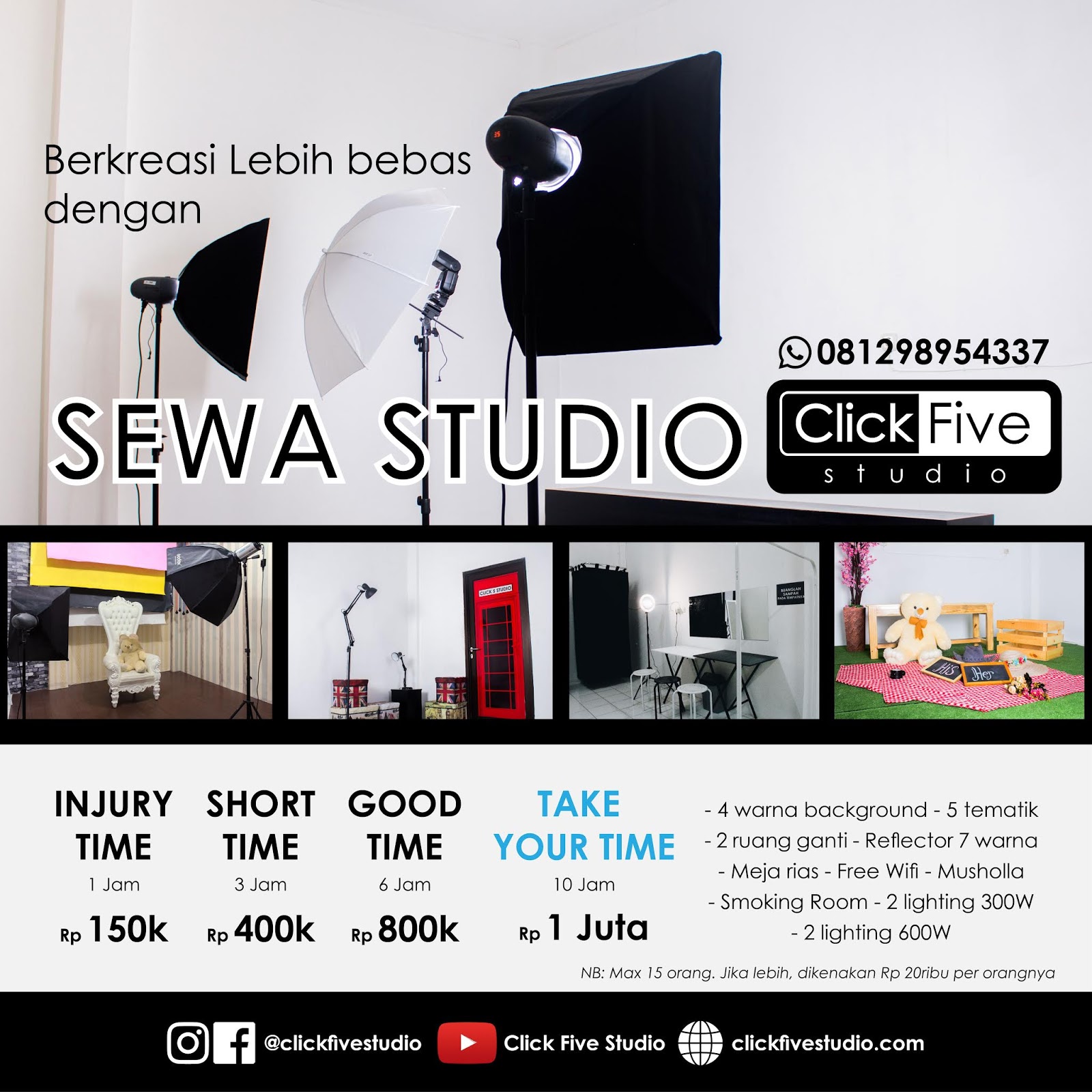 Arinaldo Edo: Sewa Studio Foto di Depok Click 5 Studio