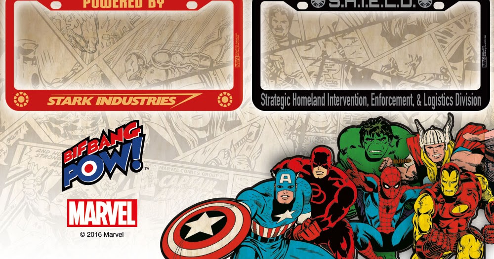 New Marvel Avengers License Plate Frames - The Roadways Will Never Be ...
