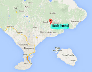 Bali Indonesia tourism map: Bukit Jambul