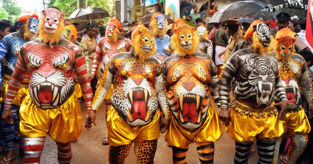 Undiscovered Indian Treasures: Pulikali- Unique Tiger Parade Carnival ...
