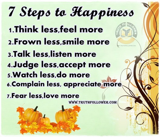 7 steps to happiness