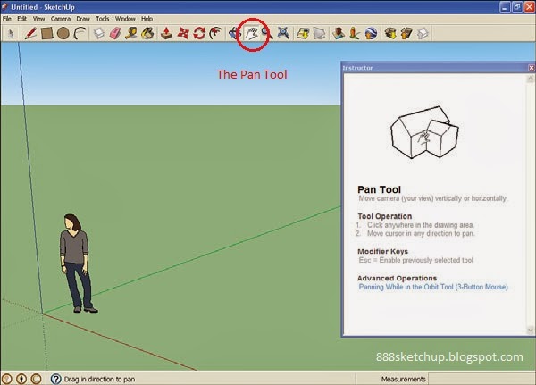 LESSON 2-4 : Using the Pan Tool - 888 Sketchup