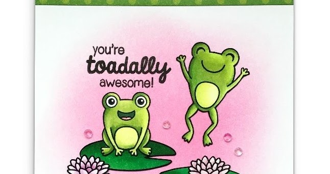 Sunny Studio: Froggy Friends Toadally Awesome Frog Card with Mendi
