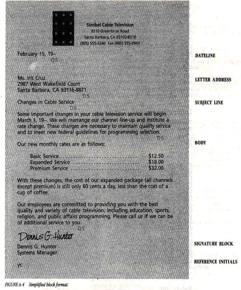 Welcome to My Blog: PARTS AND STYLES OF BUSINESS LETTERS