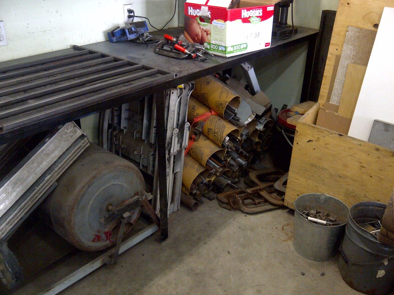 Another Day Another Project: Scrap Metal Storage Shelf