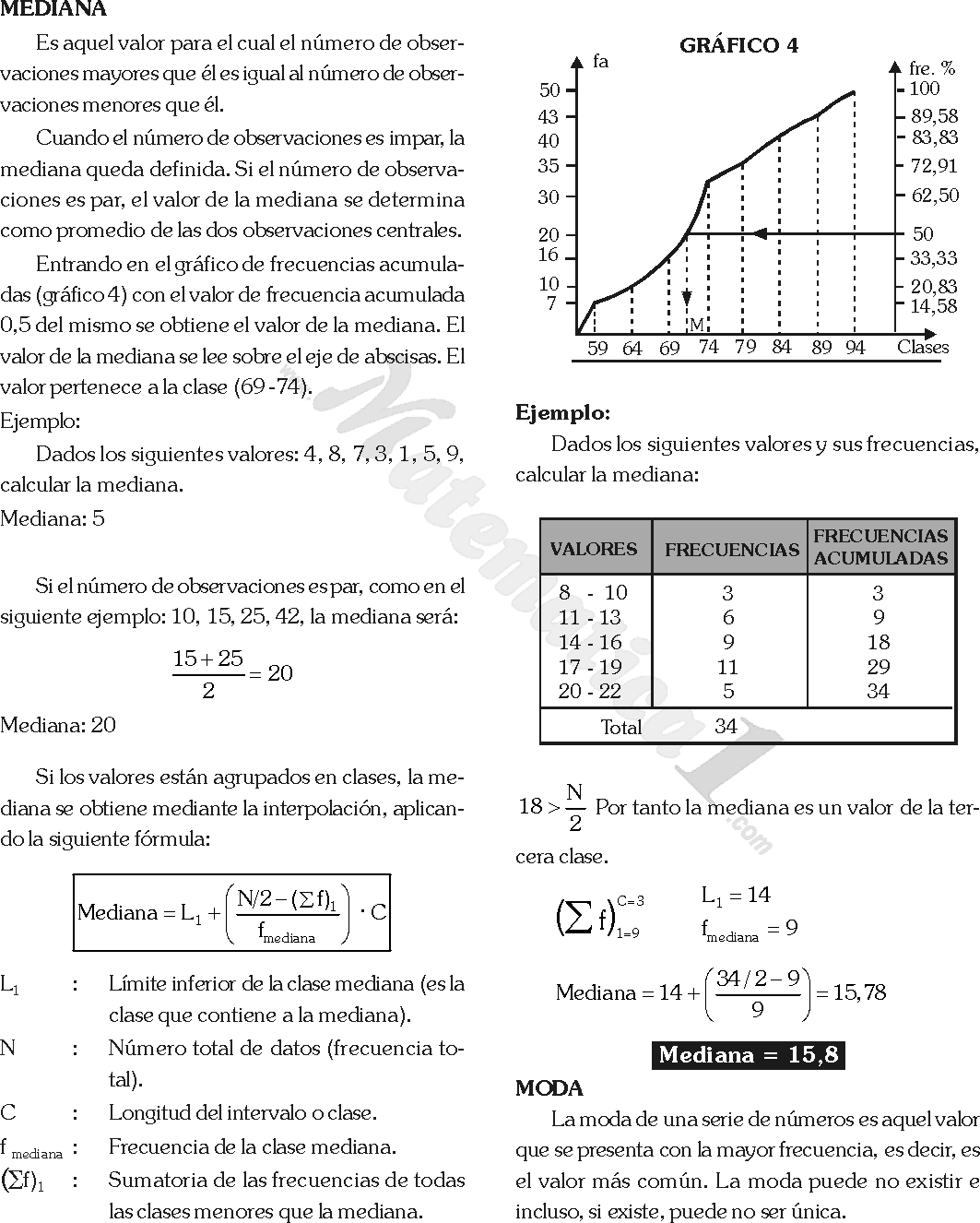 ESTADÍSTICA ELEMENTAL EJERCICIOS RESUELTOS