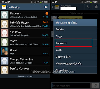 Inside Galaxy: Samsung Galaxy S4: How to View, Reply and Forward Text ...