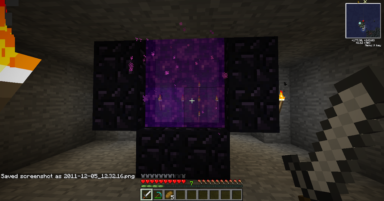 Minecraft Papercraft Nether Portal Template