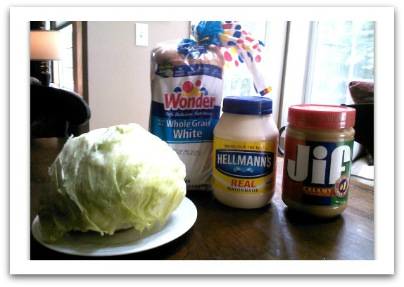Peanut Butter, Mayonnaise and Lettuce Sandwich - Sweet Little Bluebird