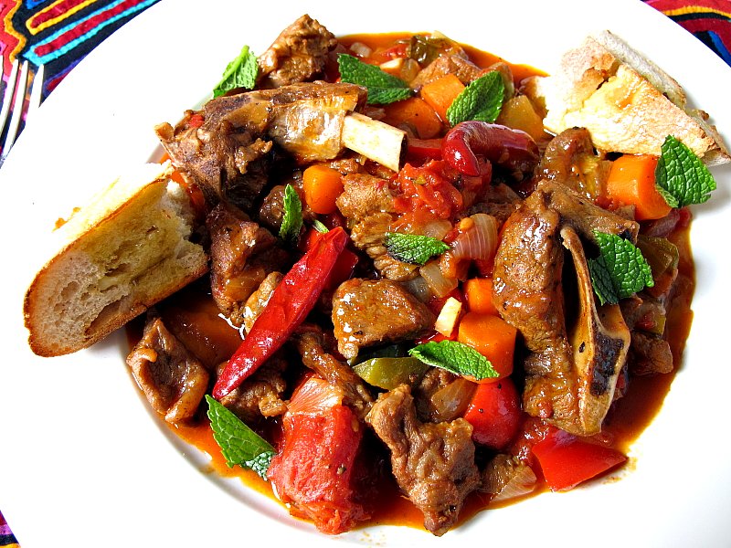 THE PALATE POST: Simple Lamb Stew - Cordero al Chilindrón