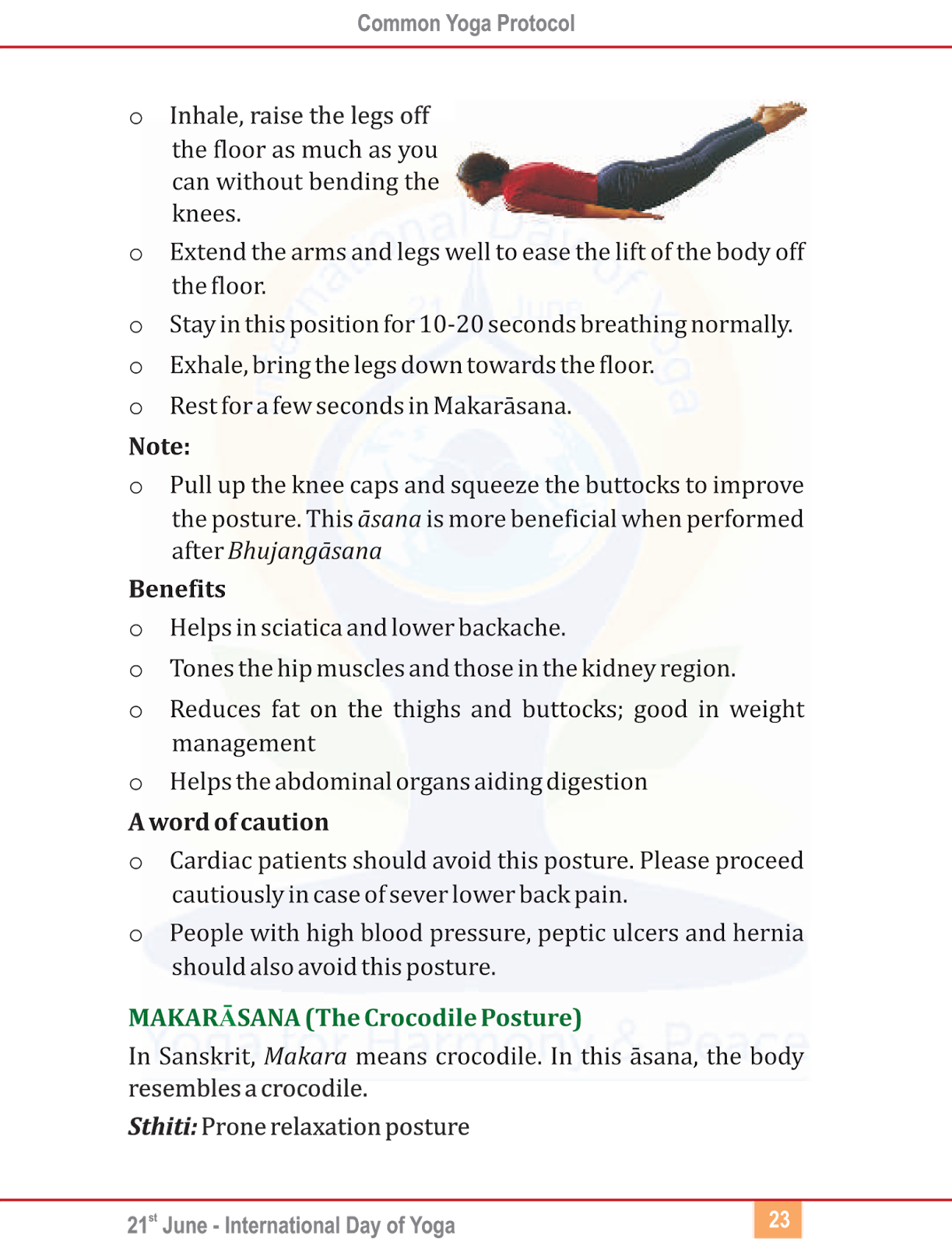 RMS 'TV' DIVISION: International day of Yoga - Common Yoga Protocol