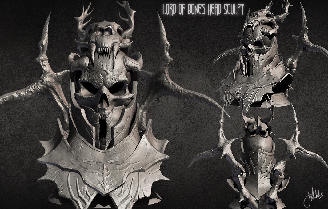 Jamie Stubbs CG Artist: Lord of Bones Head Sculpt