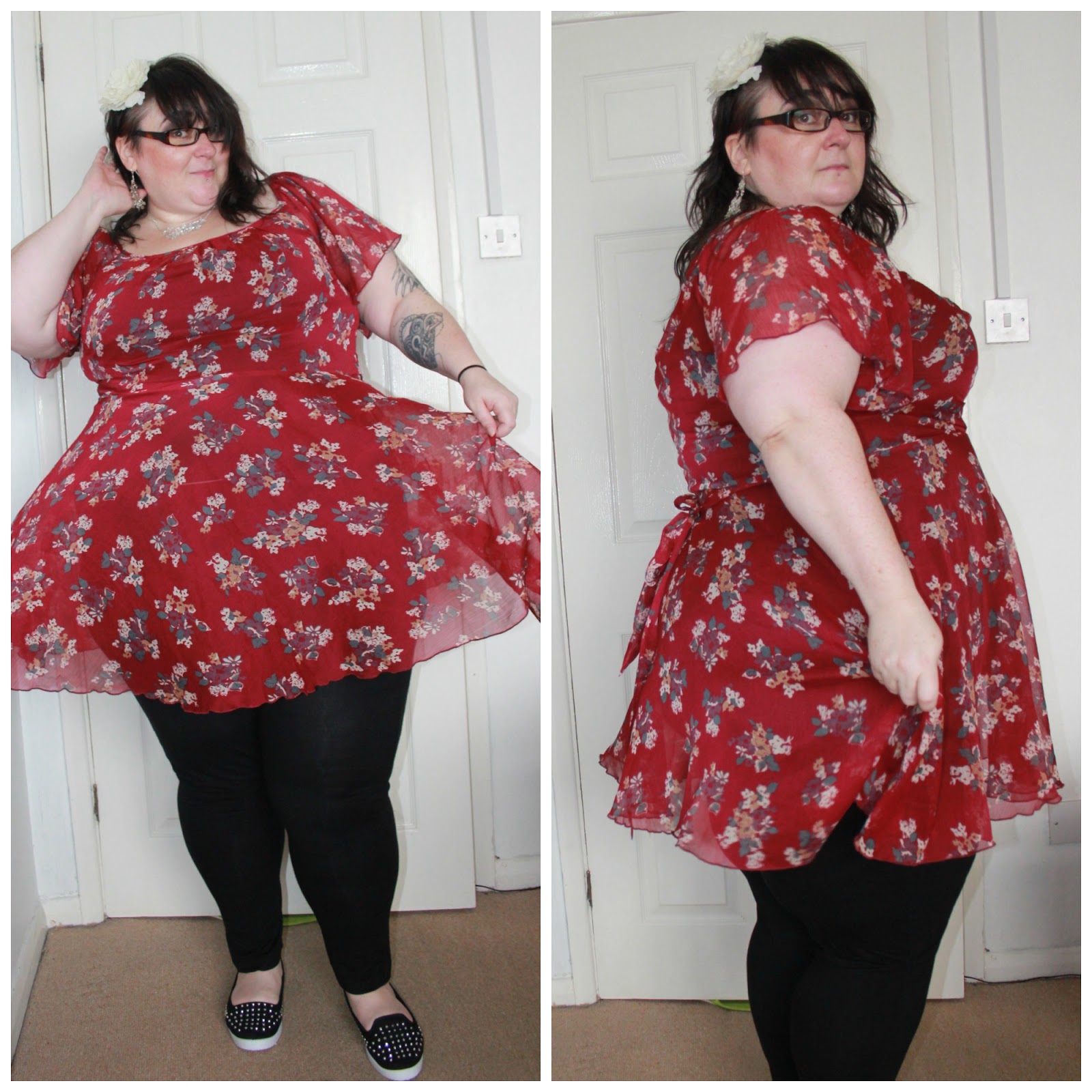 Burgundy Floral OOTD - Love Leah