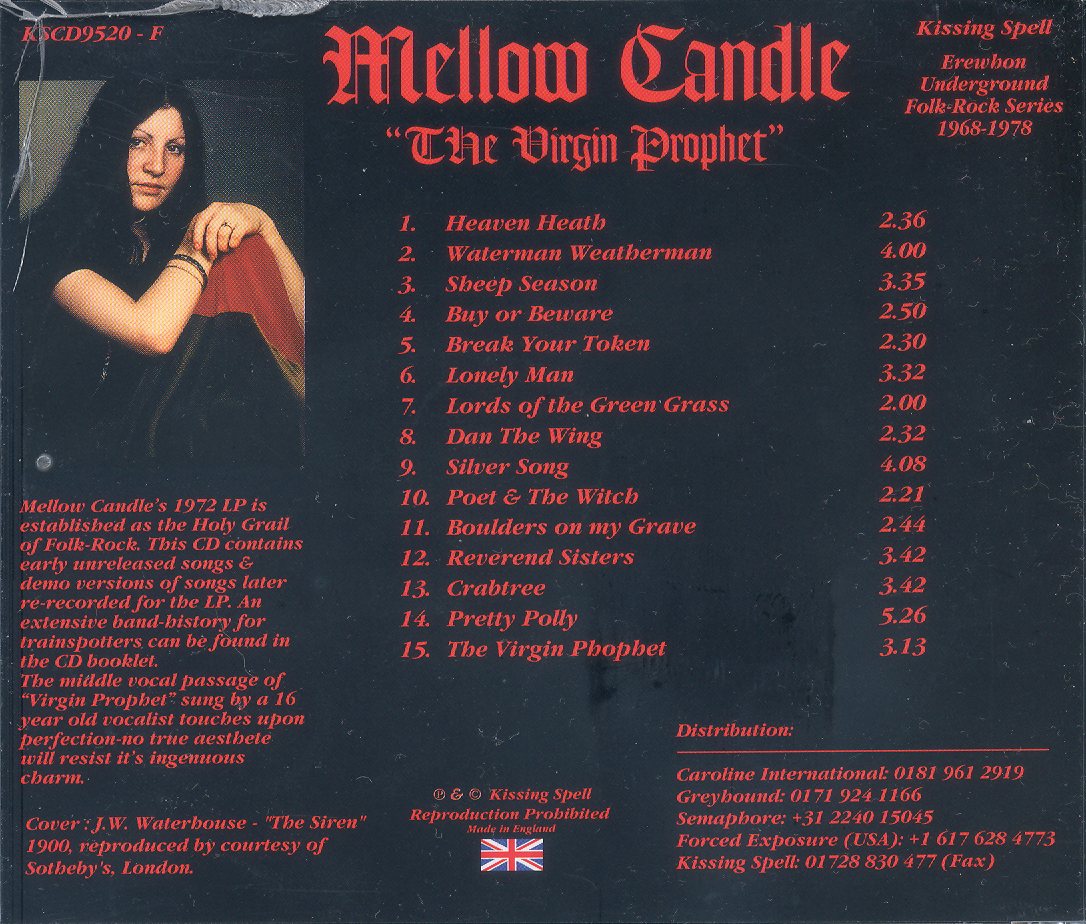 Tea & Symphony: MELLOW CANDLE - THE VIRGIN PROPHET