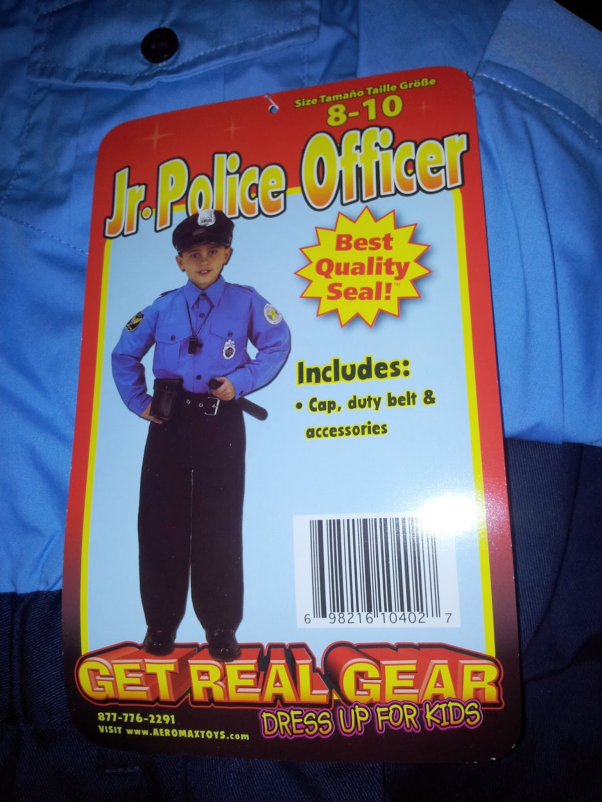Mom's Thumb Reviews: Jr. Police Officer Costume for Kids