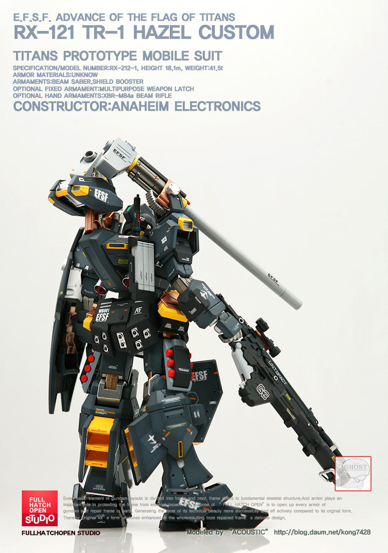 GUNDAM GUY: MG 1/100 RX-121 TR-1 Hazel Custom Titans Full Armor Ver ...