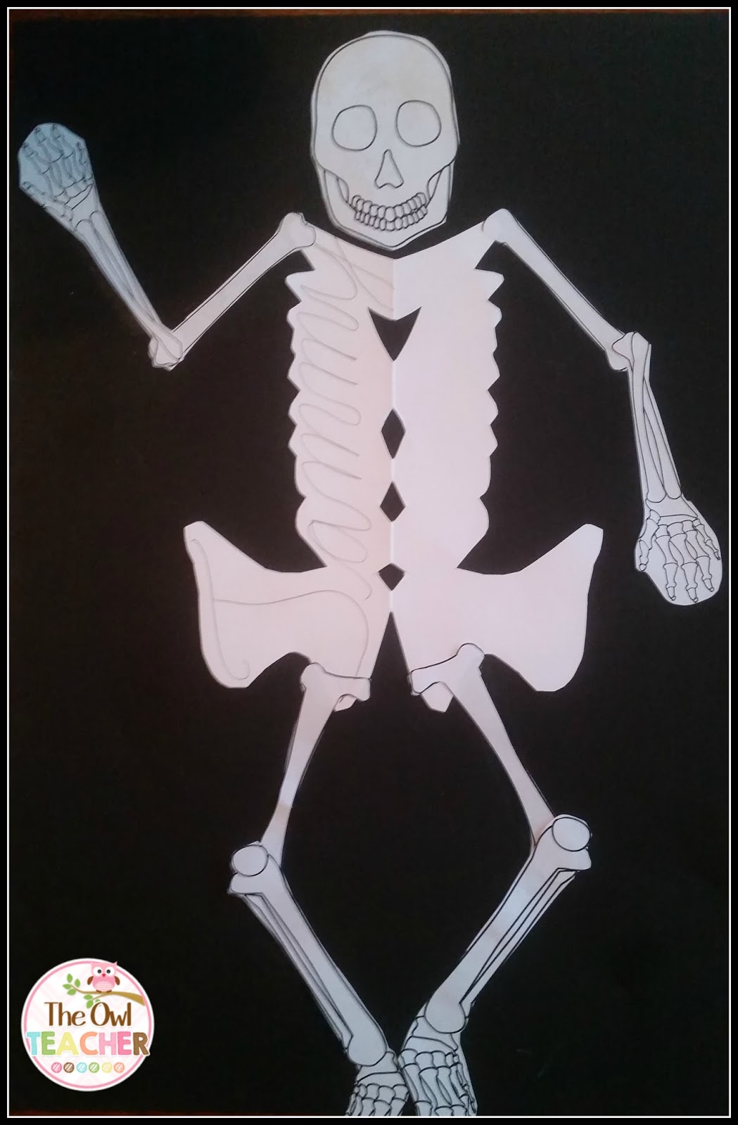 Cursive Skeleton Craft for Halloween Fun - The Owl Teacher