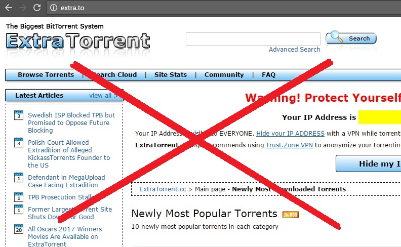 ExtraTorrent encerra definitivamente | Aberto até de Madrugada