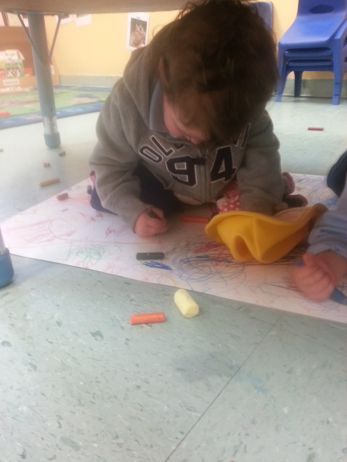 Welcome to the HH Toddler Classroom!: Drawing Under the Table