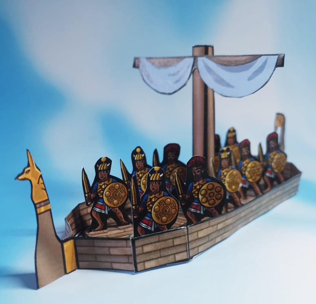 il wargamer solitario: Papercraft ancient egyptian ship