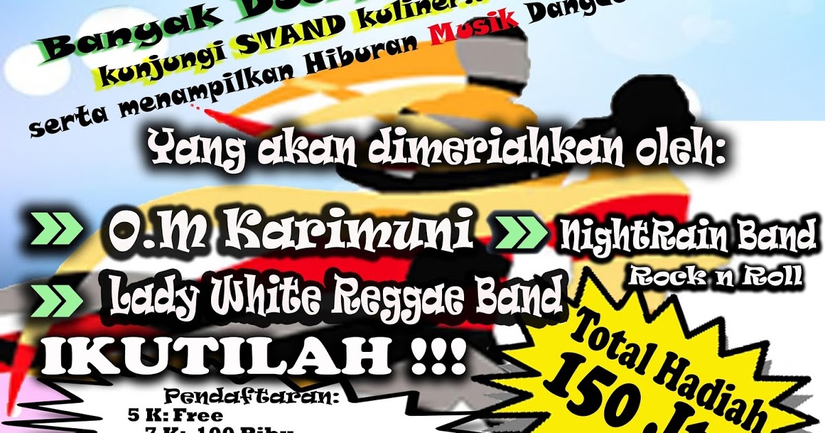 blog seputar tugas sekolah: contoh poster lomba lari 5K, 7K & 10K