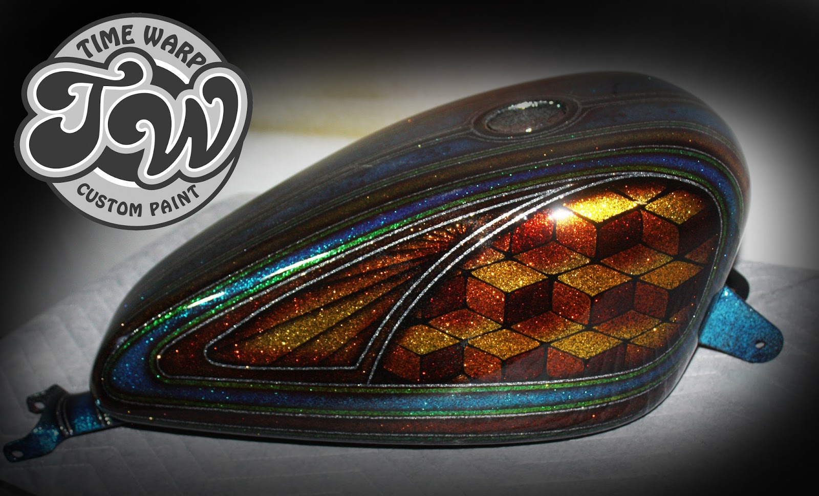 Online Motorcycle Paint Shop: Sportster Metal Flake Candy gold, green ...