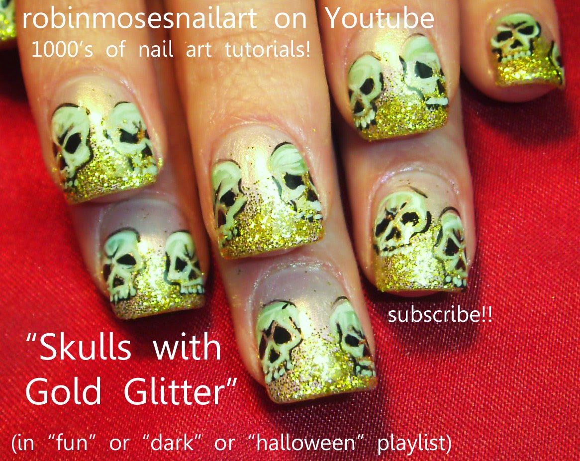 Robin Moses Nail Art: "skull nails" "skeleton nails" "skeleton lace ...