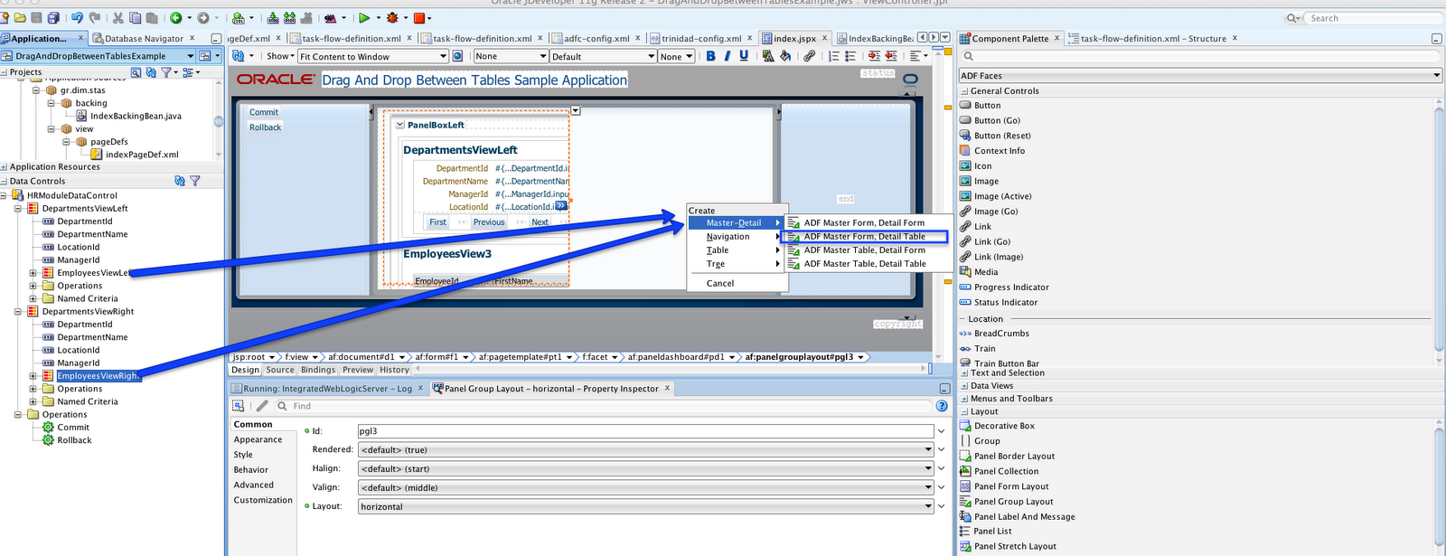 Born To DeBug: Drag And Drop Records Between Tables. ADF BC 11g