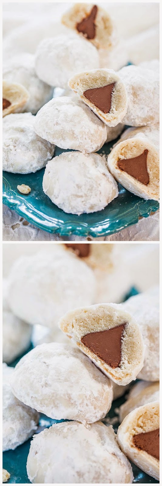 Chocolate Kiss Powder Puff Cookies ~ Top Kitchen Magazine