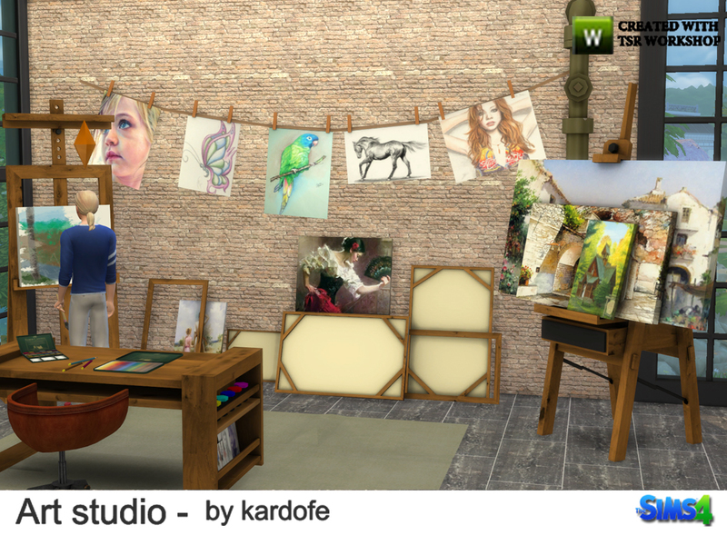 Sims 4 CC's - The Best: Art studio by Kardofe
