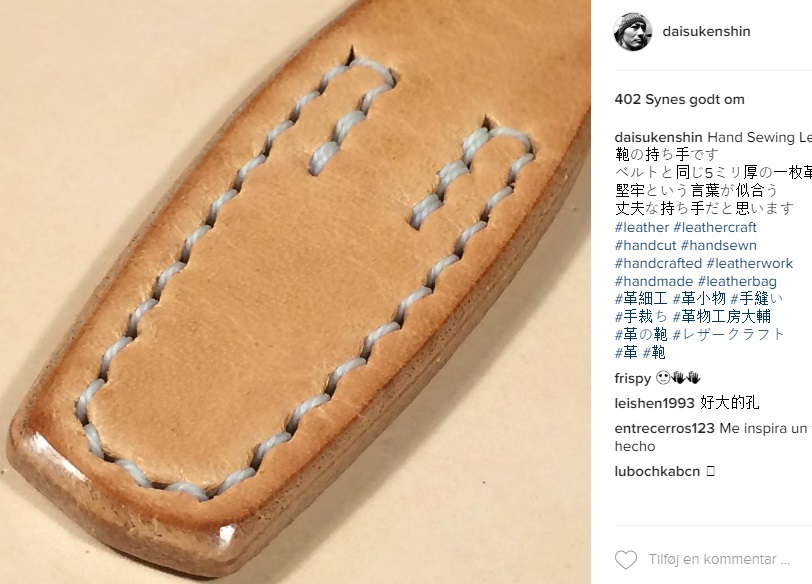 Andersen leather : Starting and finishing the saddle stitch - An ...