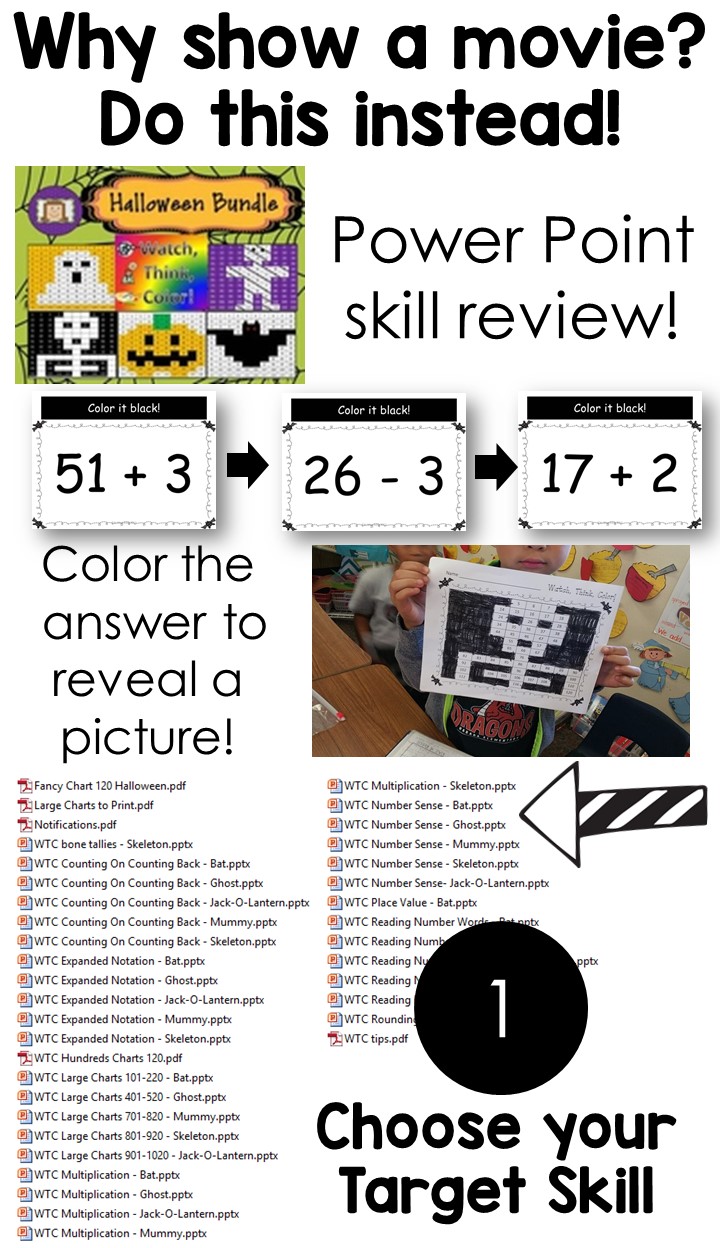 Watch, Think, and Color- An alternative to showing a movie just to keep ...