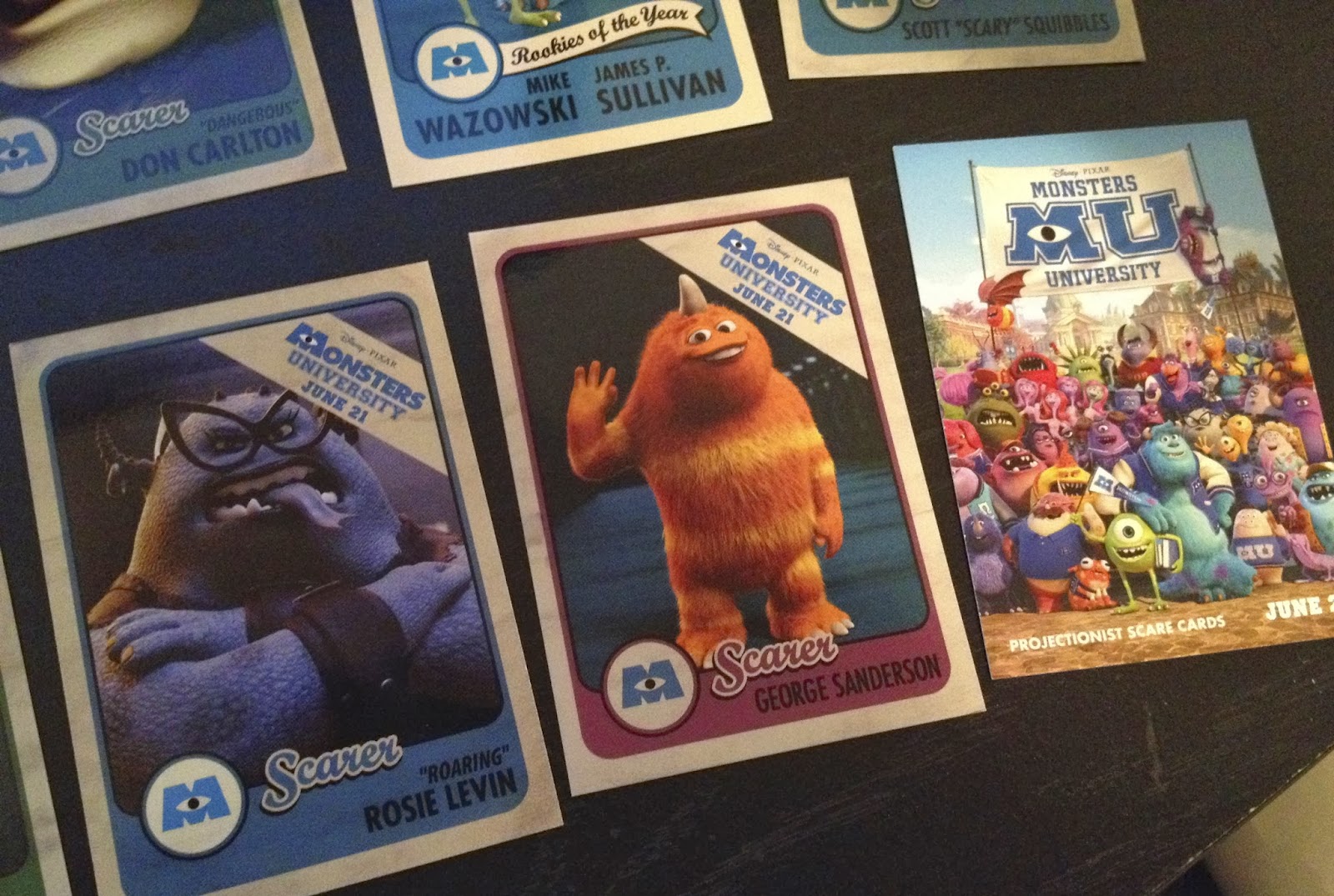 Dan the Pixar Fan: Monsters University: Projectionist Scare Cards - UPDATED