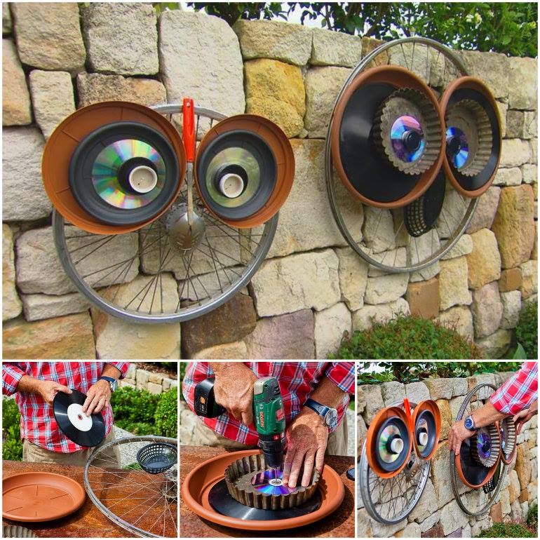 Ideas & Products: Recycled Wheel Owls