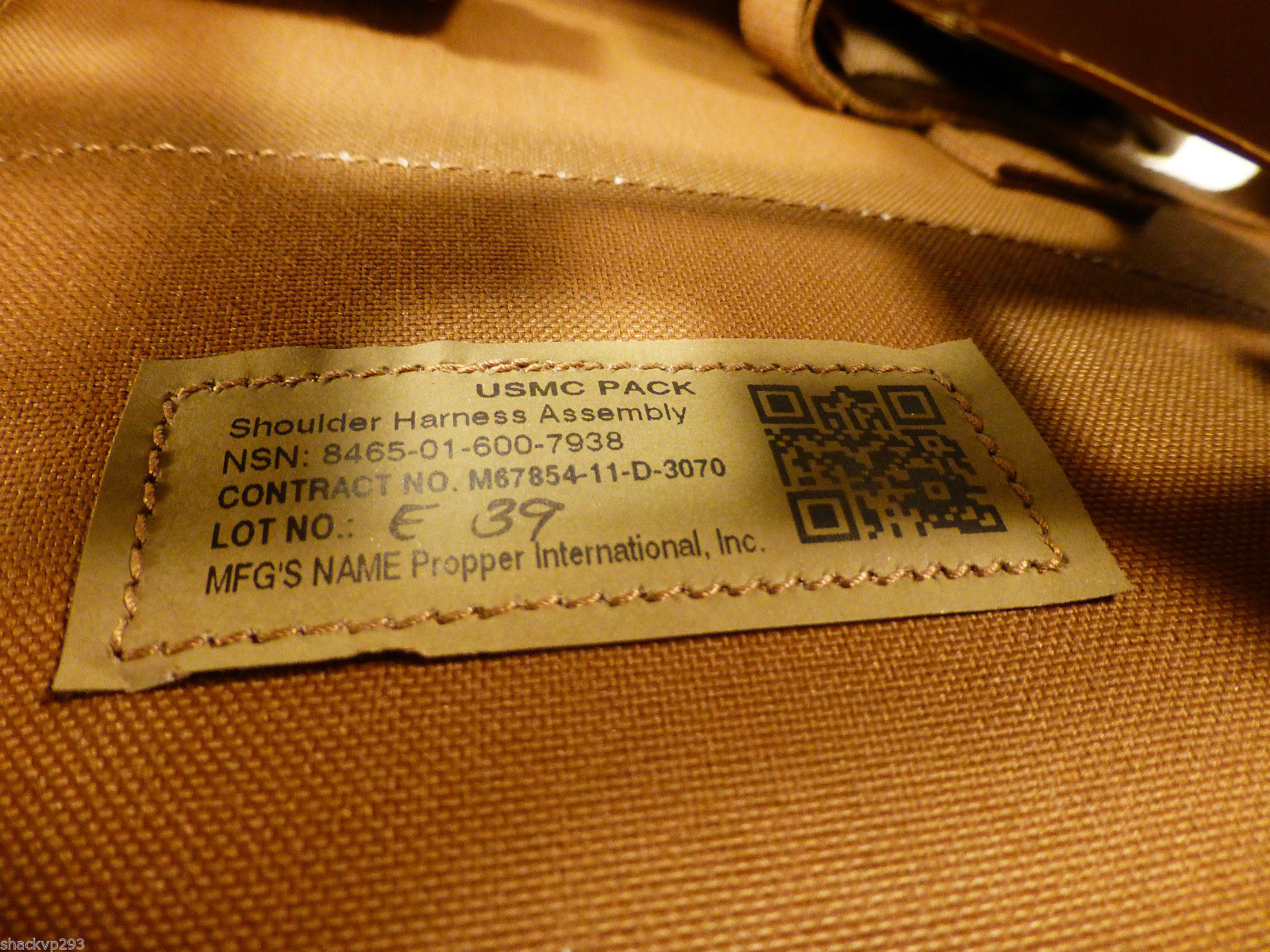 Webbingbabel: USMC FILBE Pack Frame - Suspension System