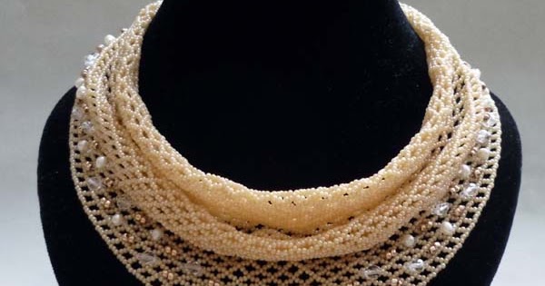 Missing Beaded Net Scarf Necklace Tutorial Found! / The Beading Gem