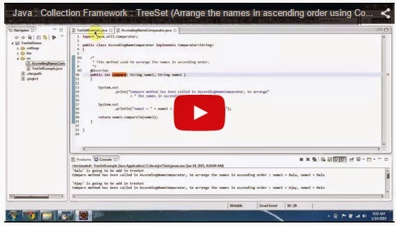 Java Ee Java Collection Framework Treeset Arrange The Names In