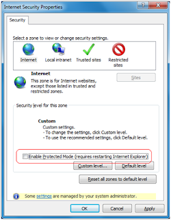Testing for a Living: HP ALM - Internet Explorer Protected Mode