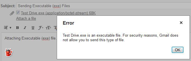 How to send,attach Executable (.exe file) files with Gmail | OFF CAMPUS ...